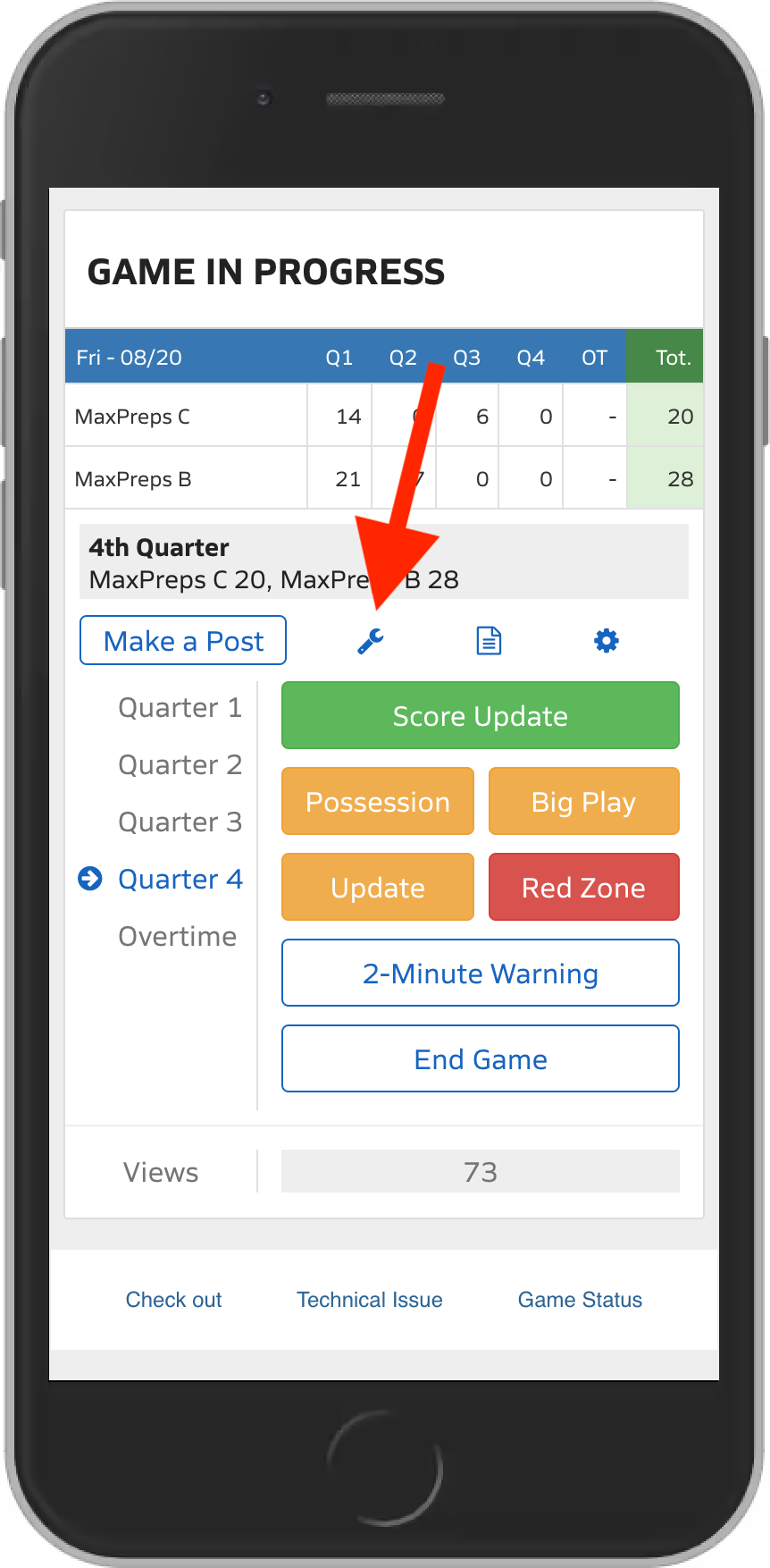 Live Scoring Game Status – MaxPreps Support