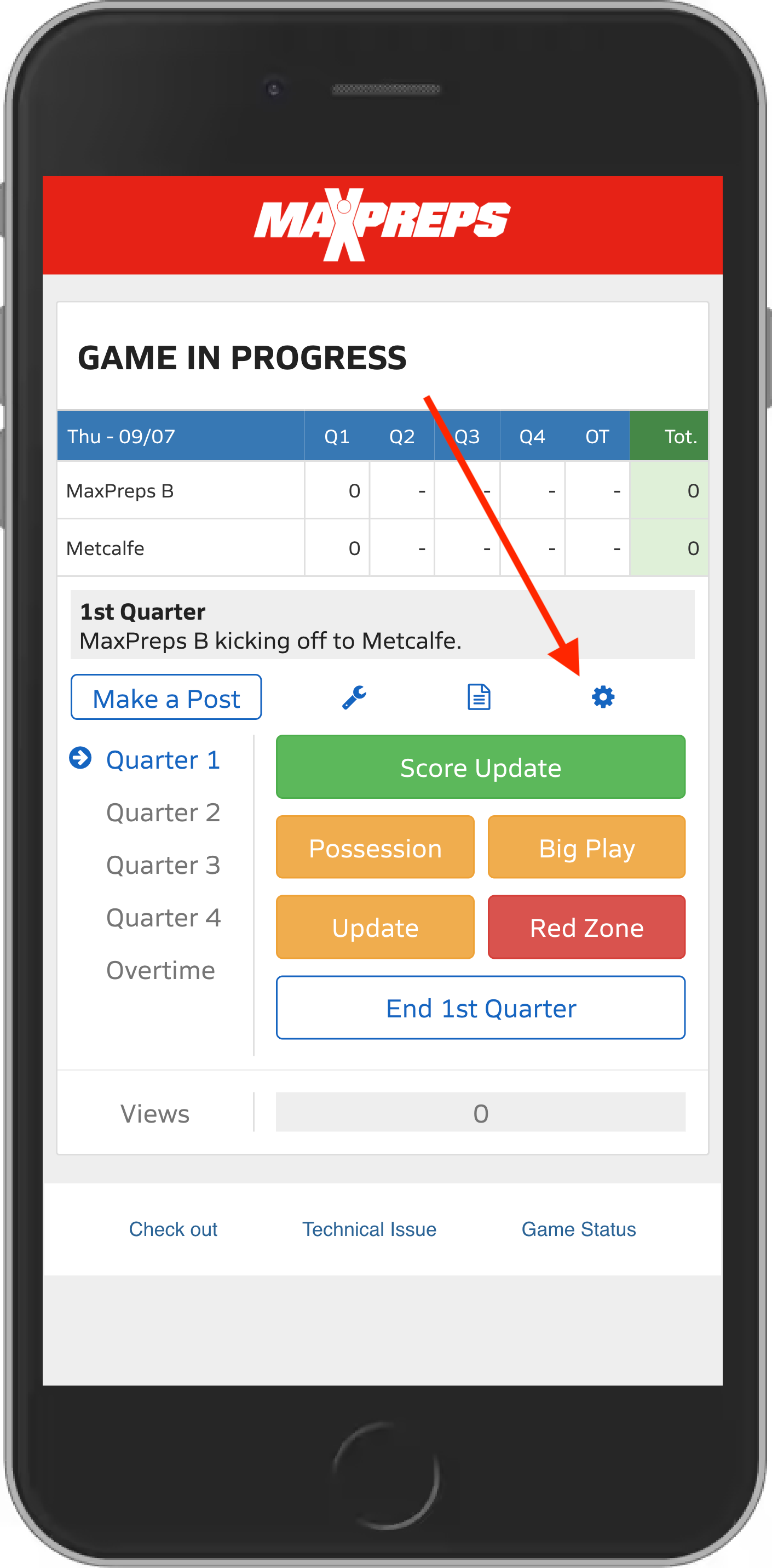 Live Scoring Game Status – MaxPreps Support