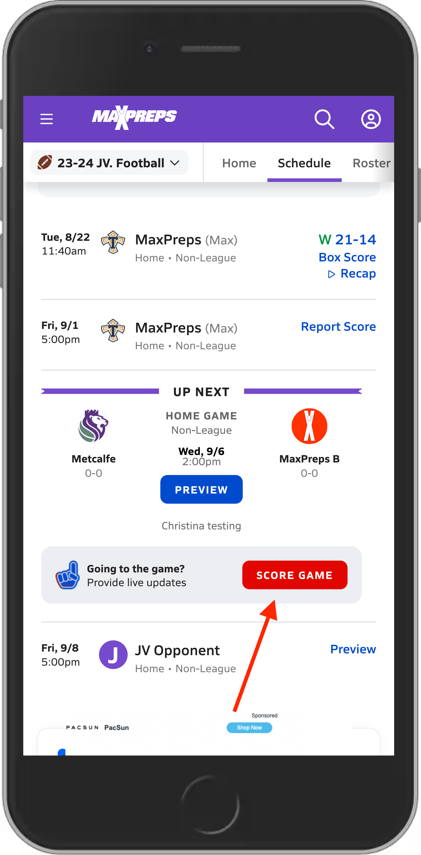 Become a MaxPreps Scorer – MaxPreps Support