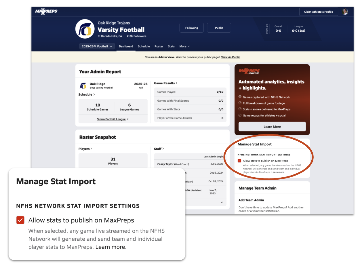 MaxPreps Advantage – MaxPreps Support